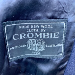 GENUINE CROMBIE OVERCOAT - Gent's Superior Sartorial Pure New Wool Navy ...