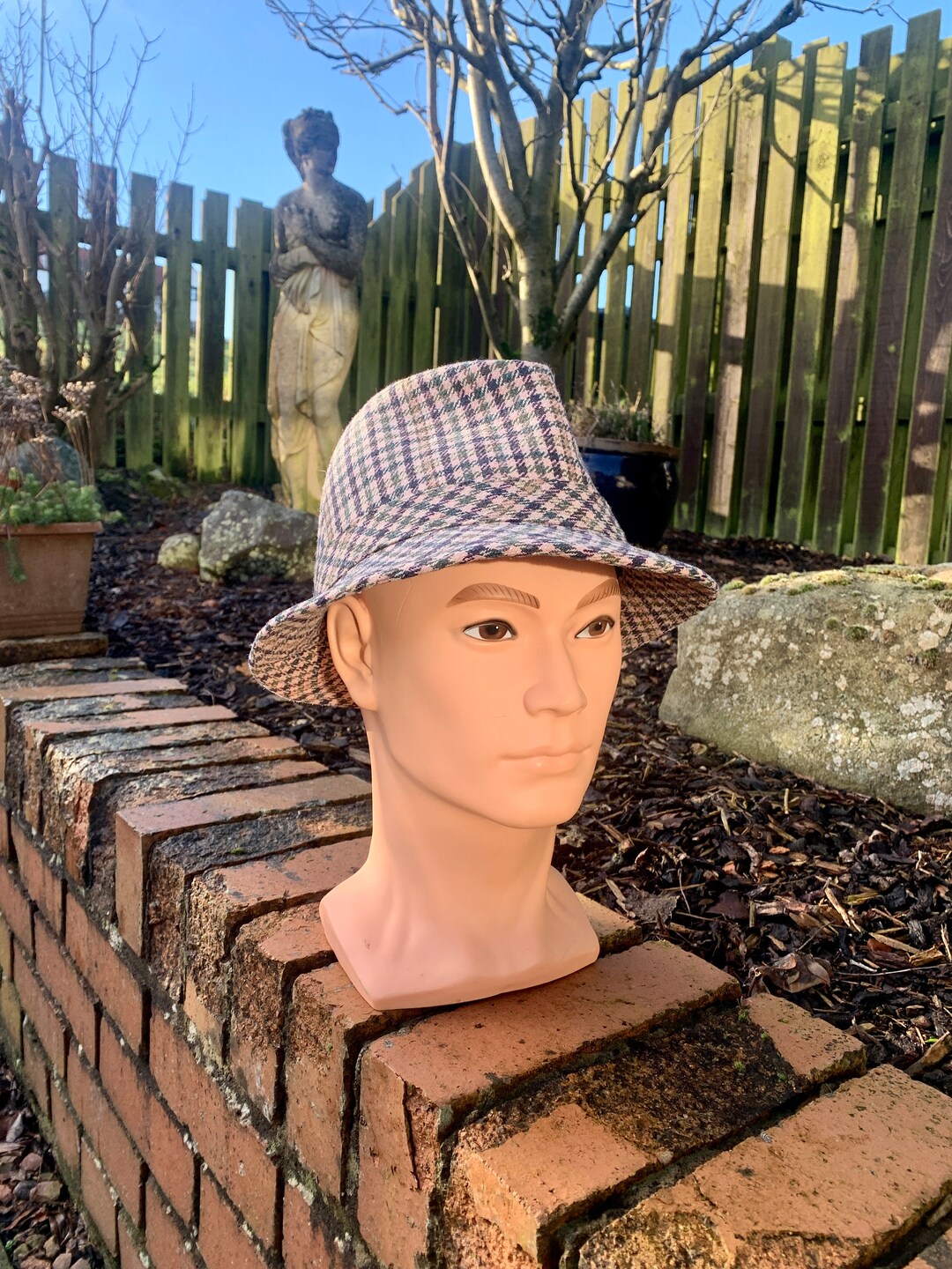 Vintage Country Tweed Trilby or Fedora Hat Made in UK by Countryside ...
