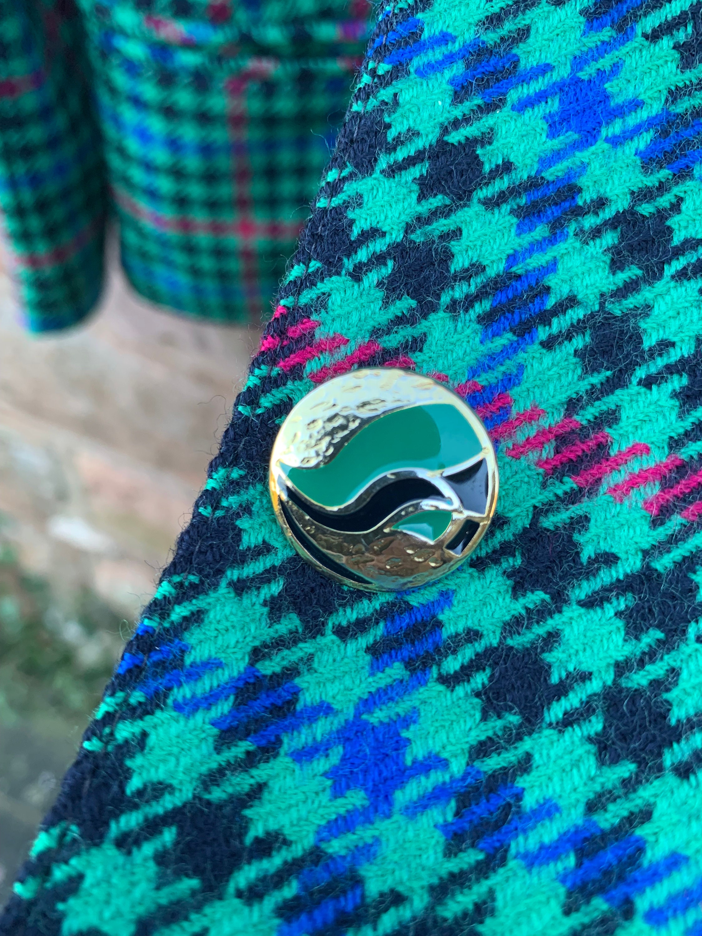 LADIES CHECK BLAZER Stylish Vintage 2 Button Ladies Green - Etsy