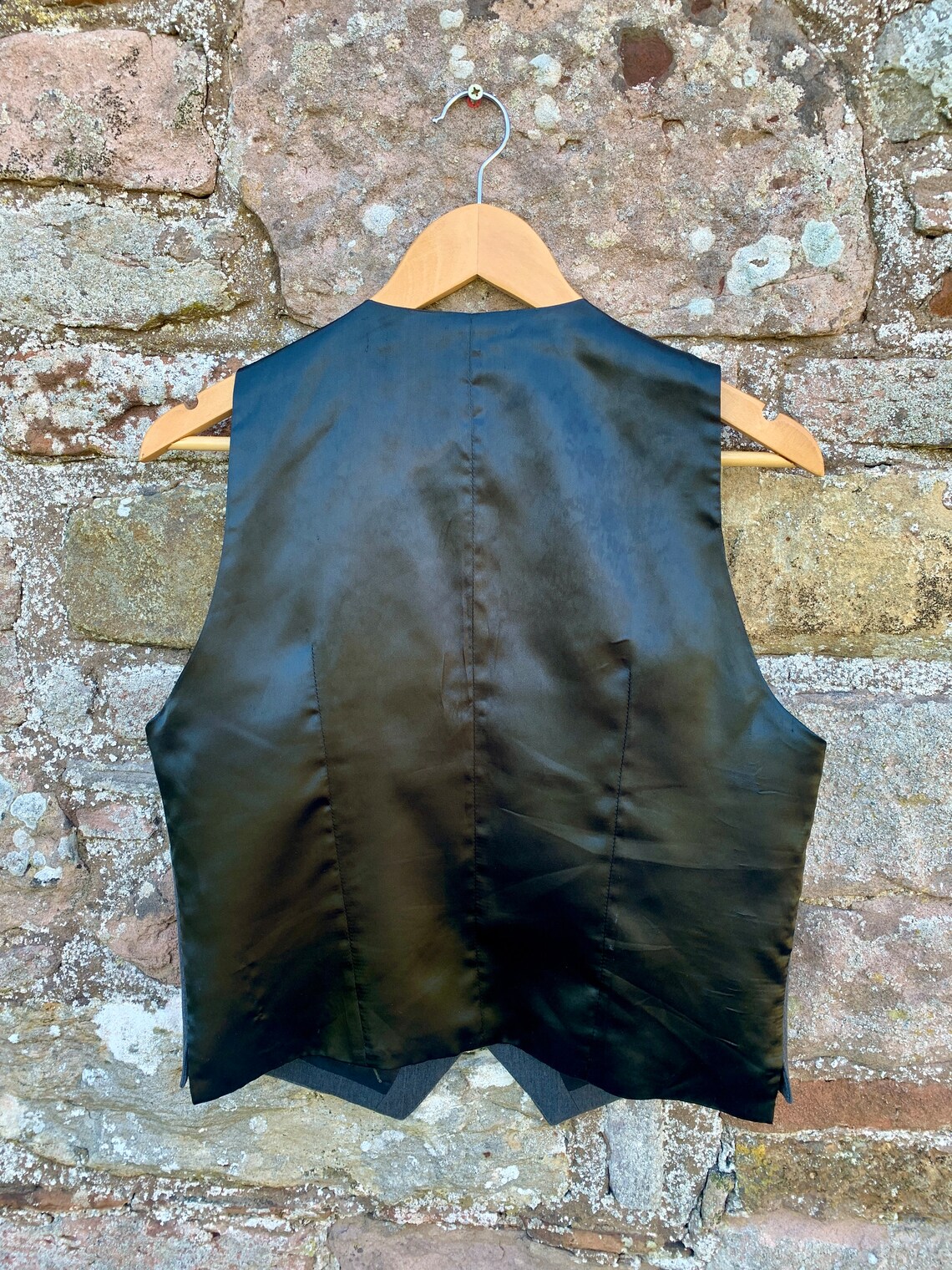 Vintage English Ladies Waistcoat or Vest. Grey Classic Wool Mix British ...