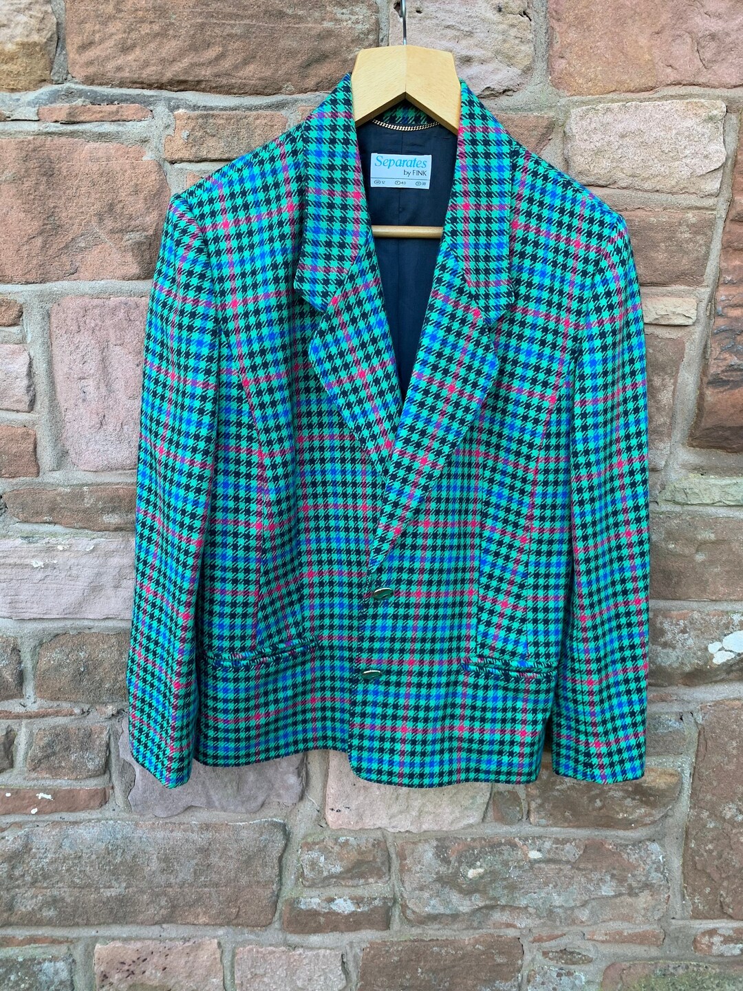 LADIES CHECK BLAZER Stylish Vintage 2 Button Ladies Green - Etsy