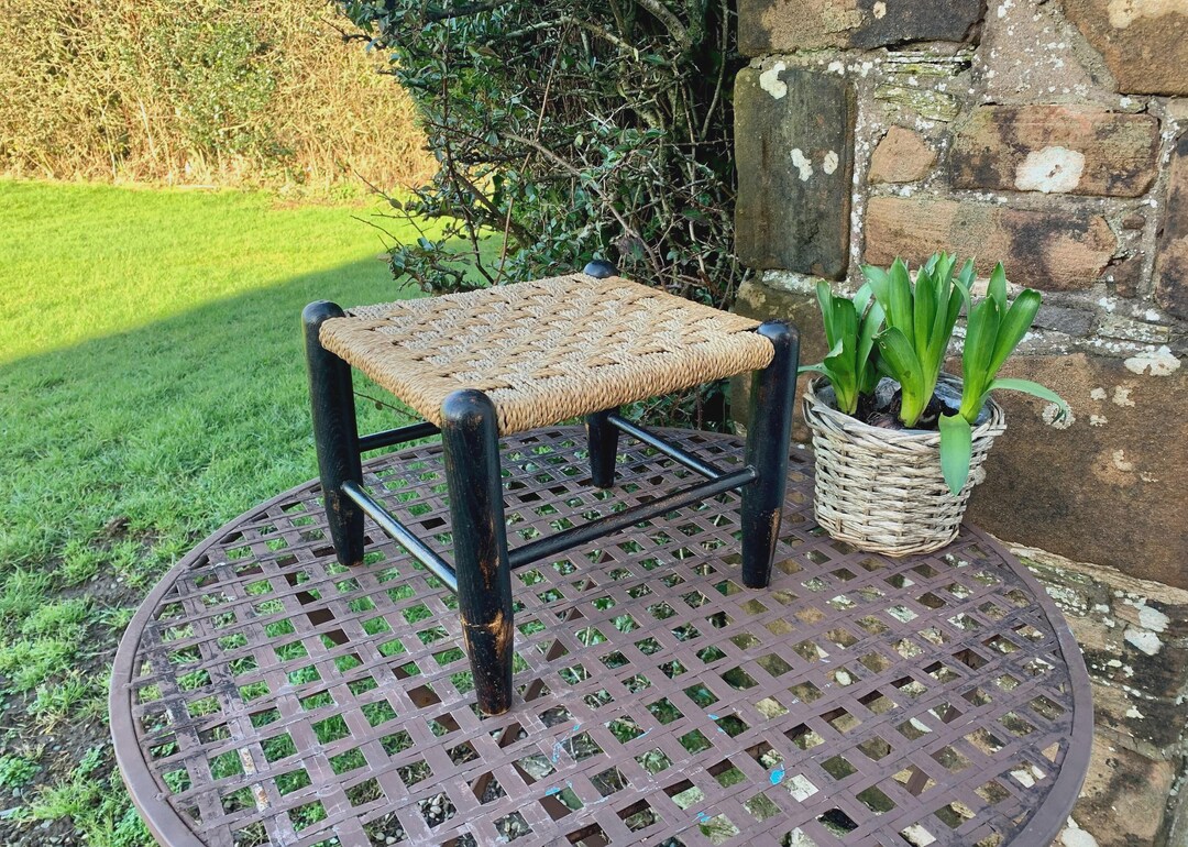 VINTAGE FARMHOUSE STOOL - Vintage Cumbrian / Lancastrian Rustic Country ...