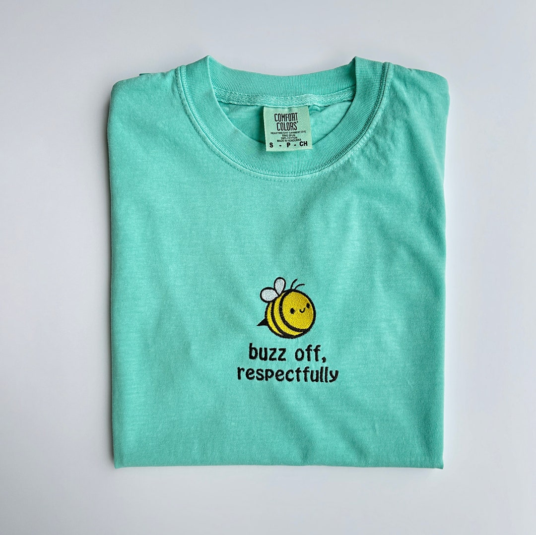 Cute Embroidered Bees Shirt - Comfort Colors Unisex Bee Tshirt - Gift ...