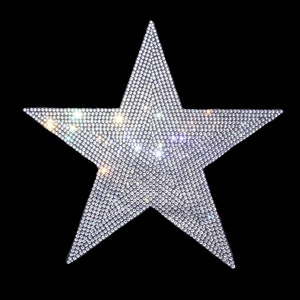 Crystal Large Star Rhinestone Iron on Design, Bling Iron on Star ...