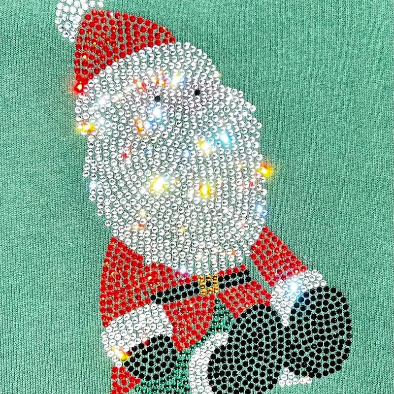 Christmas Rhinestones Iron on Patch - Etsy UK