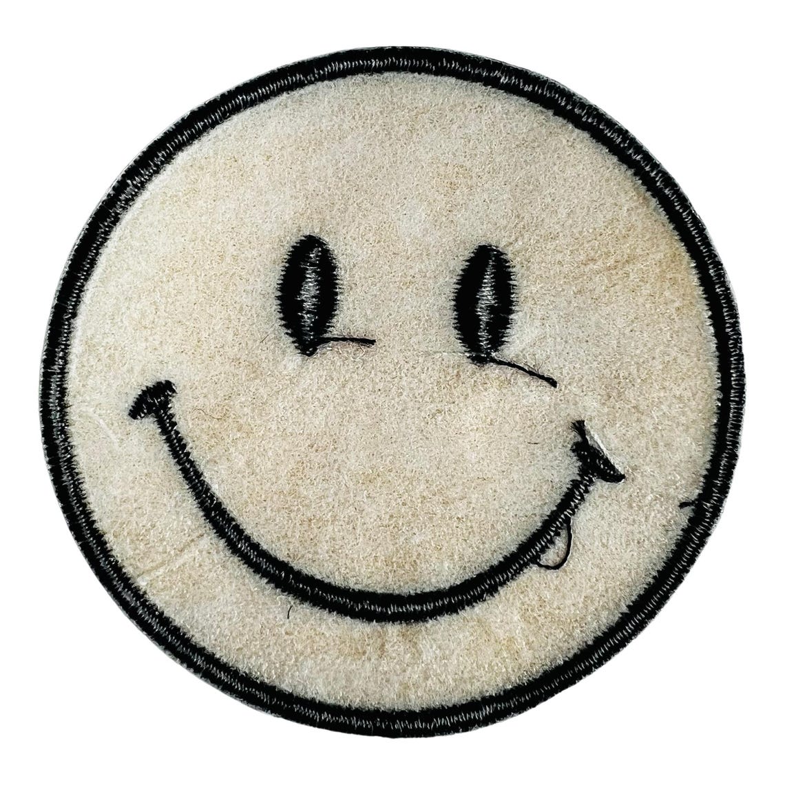 Happy Emoji İron on Embroidery Patch Design for Clothes by Rhinify , Heat Transfer Smiley Face ...