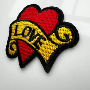 Love Heart Iron on Embroidery Patch: Clothes Transfer - Etsy