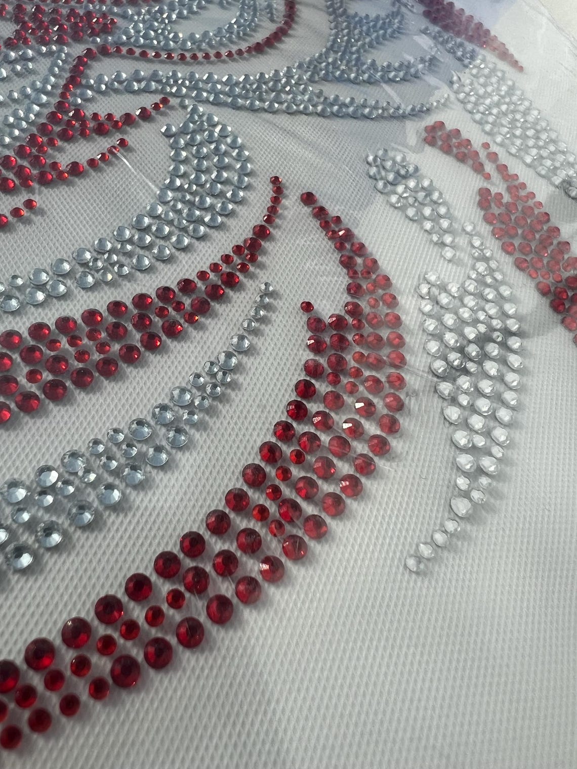 Red White Rhinestone Dragon Head: Iron-on Heat Transfer Appliqué - Etsy