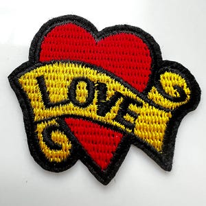Love Heart Iron on Embroidery Patch: Clothes Transfer - Etsy