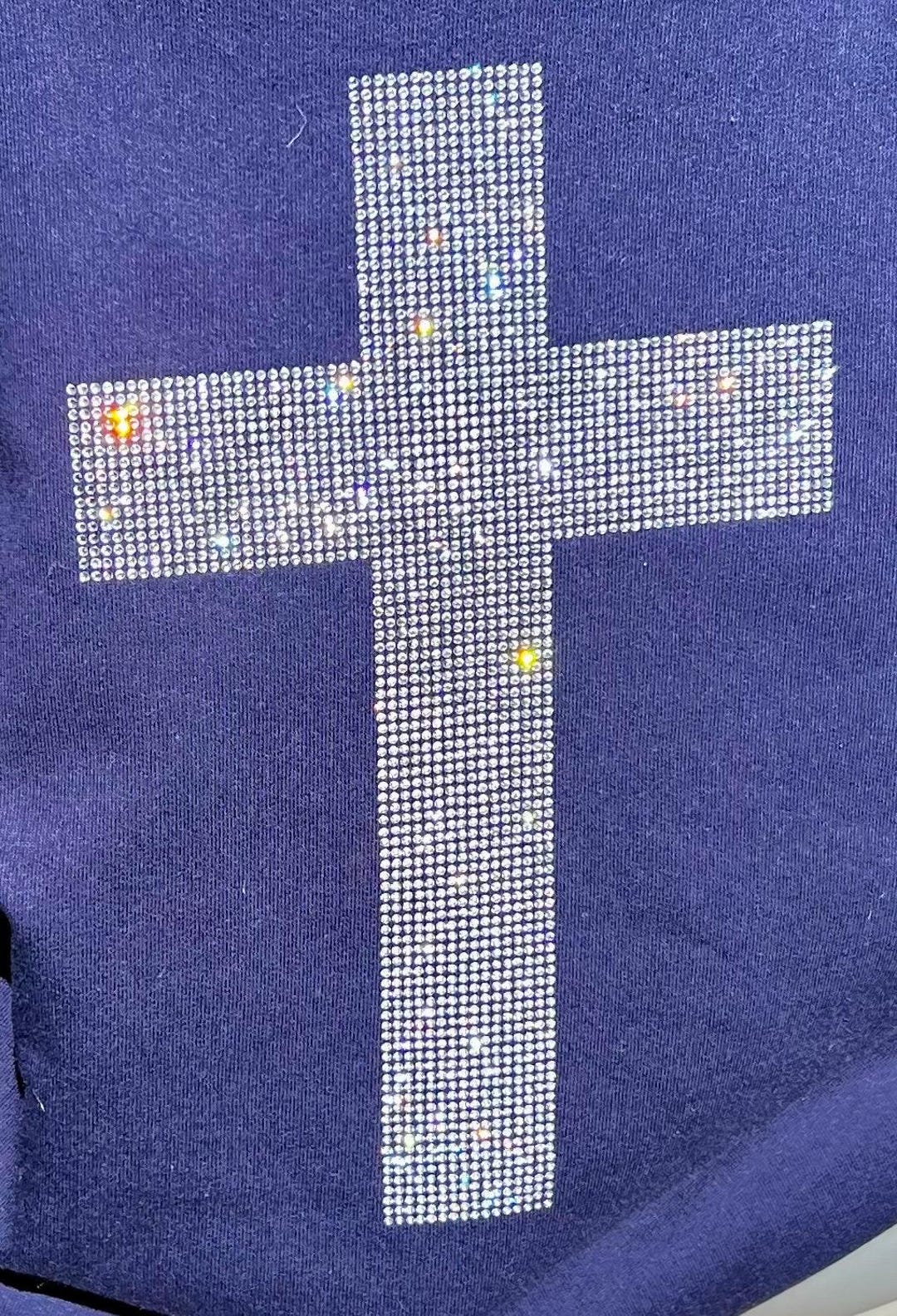 Cross Rhinestone Iron on Design by Rhinify, Bling Iron on Cross ...