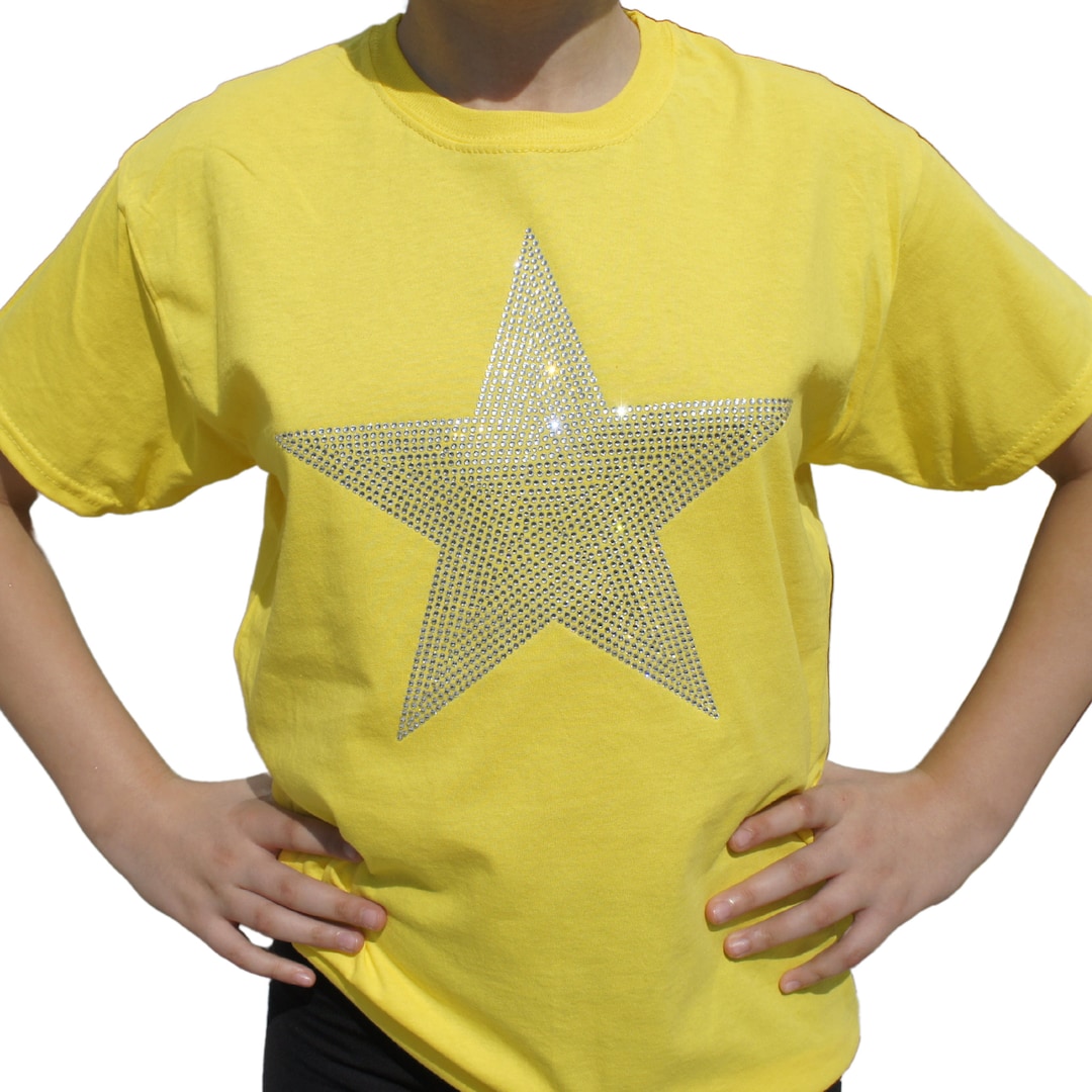 Crystal Large Star Rhinestone Iron on Design, Bling Iron on Star ...