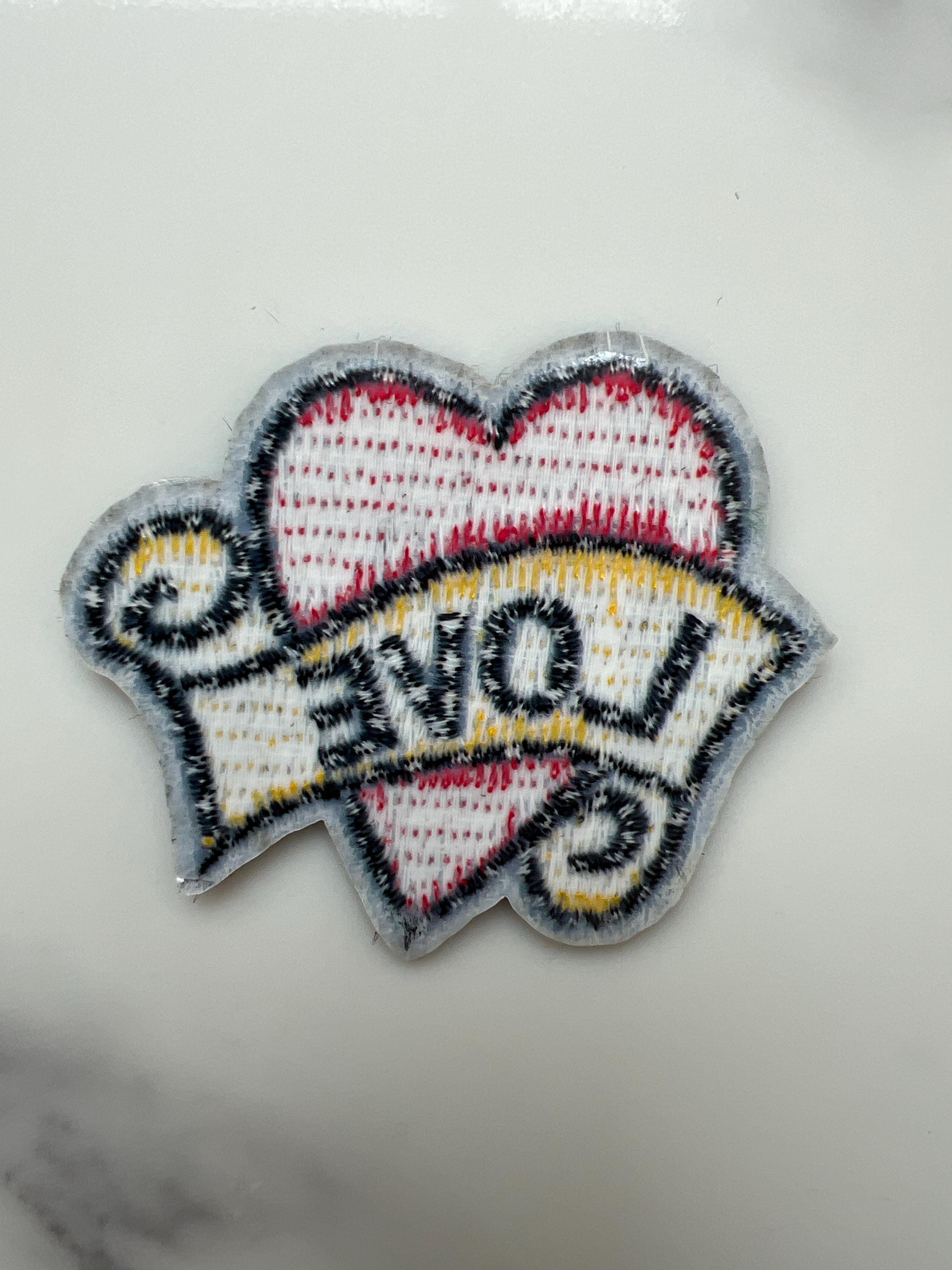 Love Heart Iron on Embroidery Patch: Clothes Transfer - Etsy
