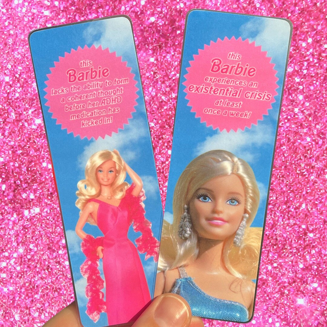 Pink Doll Bookmark, ADHD, Existential Crisis, Laminated Bookmark, Y2k ...