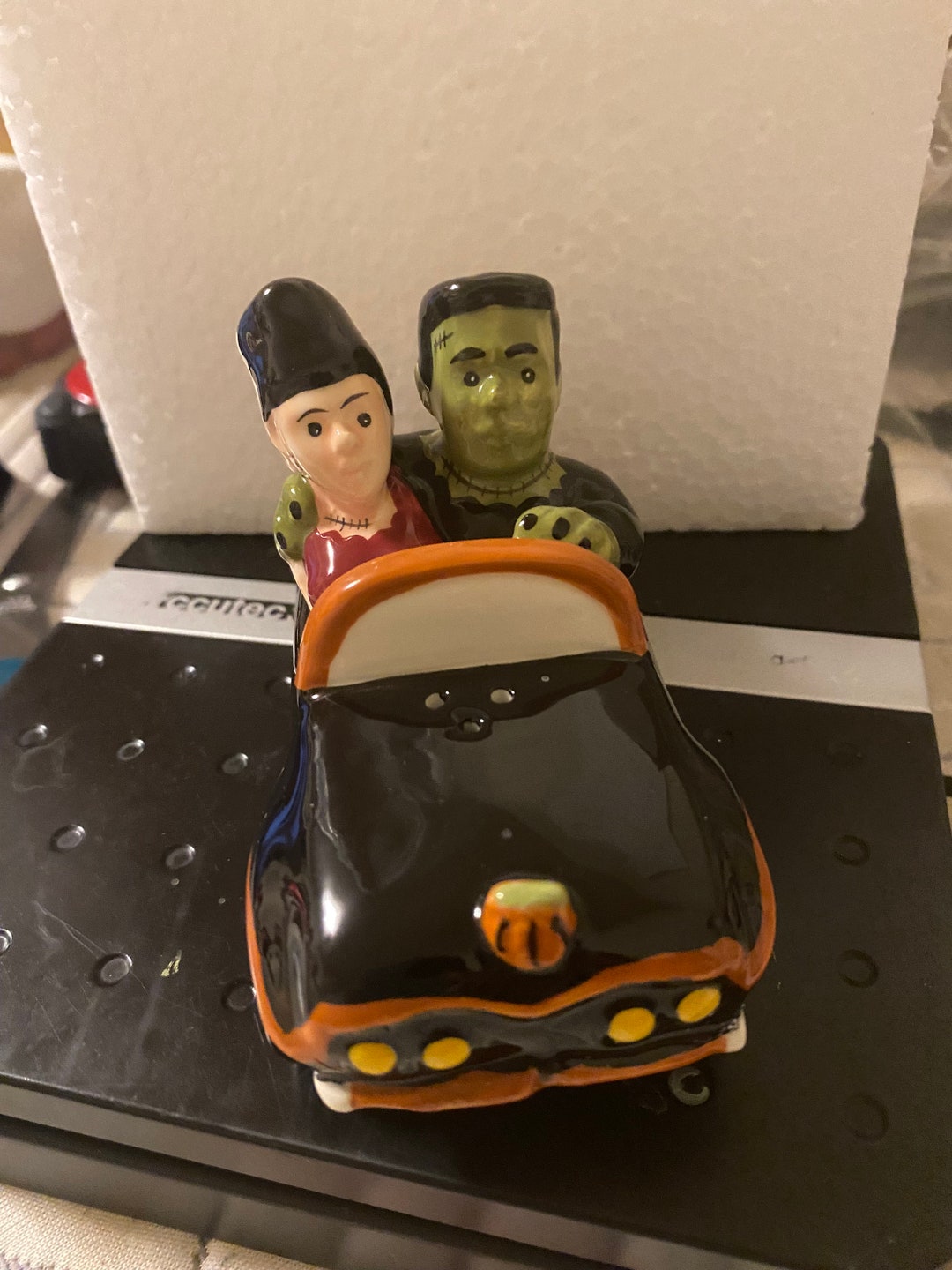 Ceramic Frankenstein and Bride Salt Pepper Shakers - Etsy