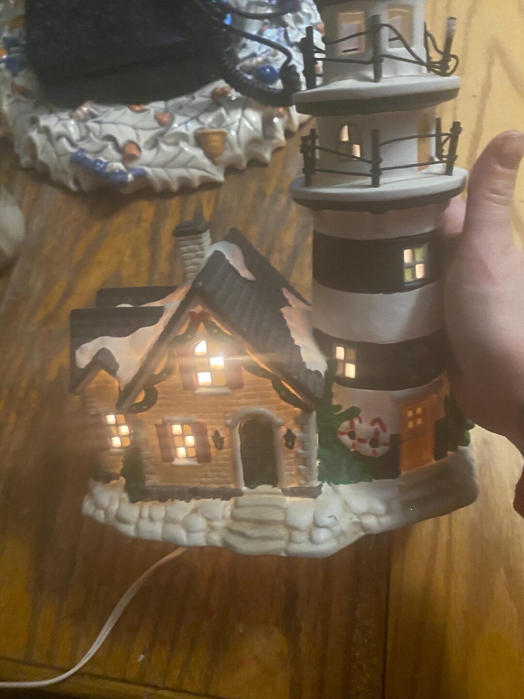 As is Santa’s Workbench 2000 Victorian Series Highland Point Lighthouse ...