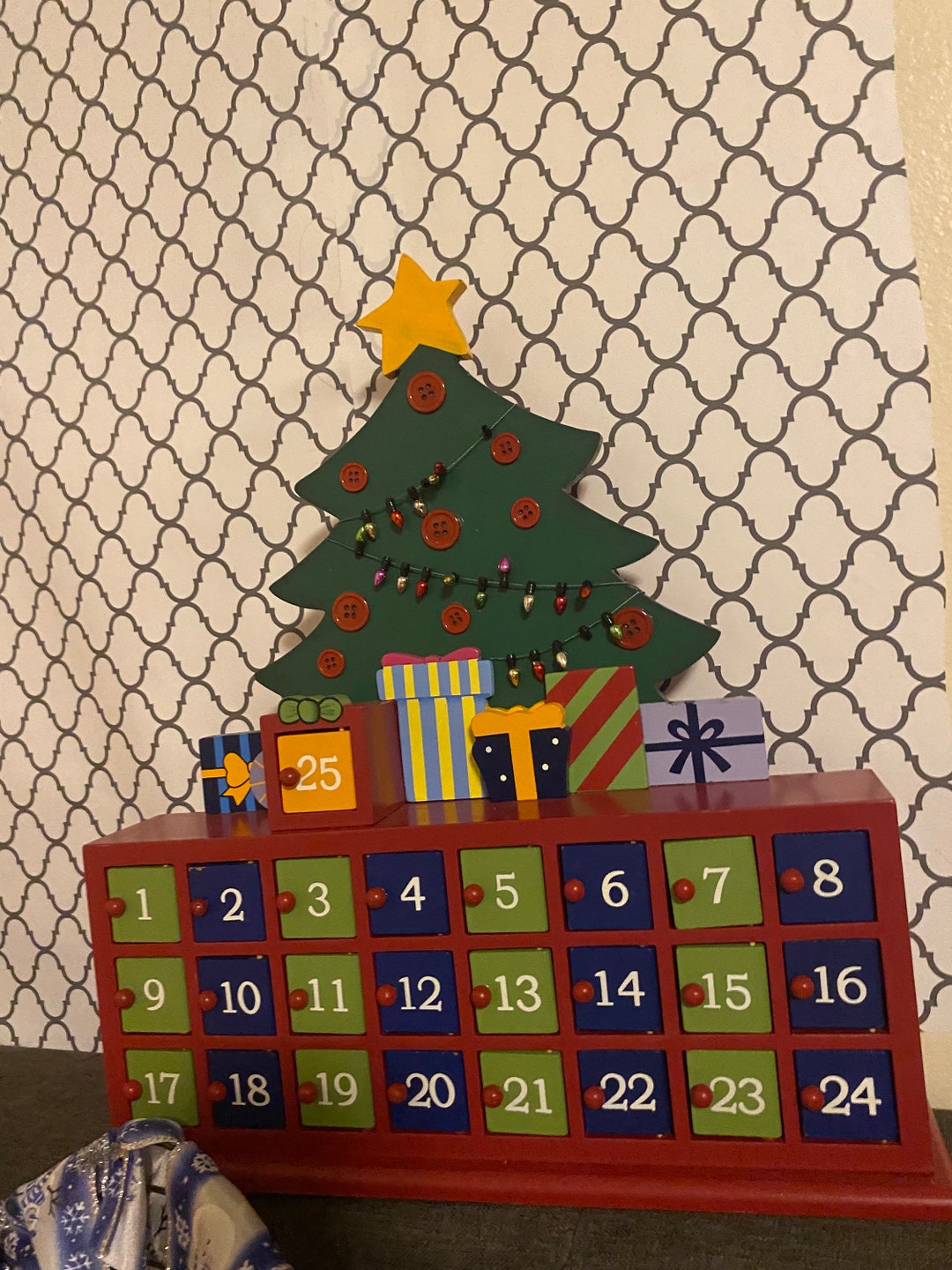 Wooden Advent Calendar Display Box Christmas Tree Holiday - Etsy