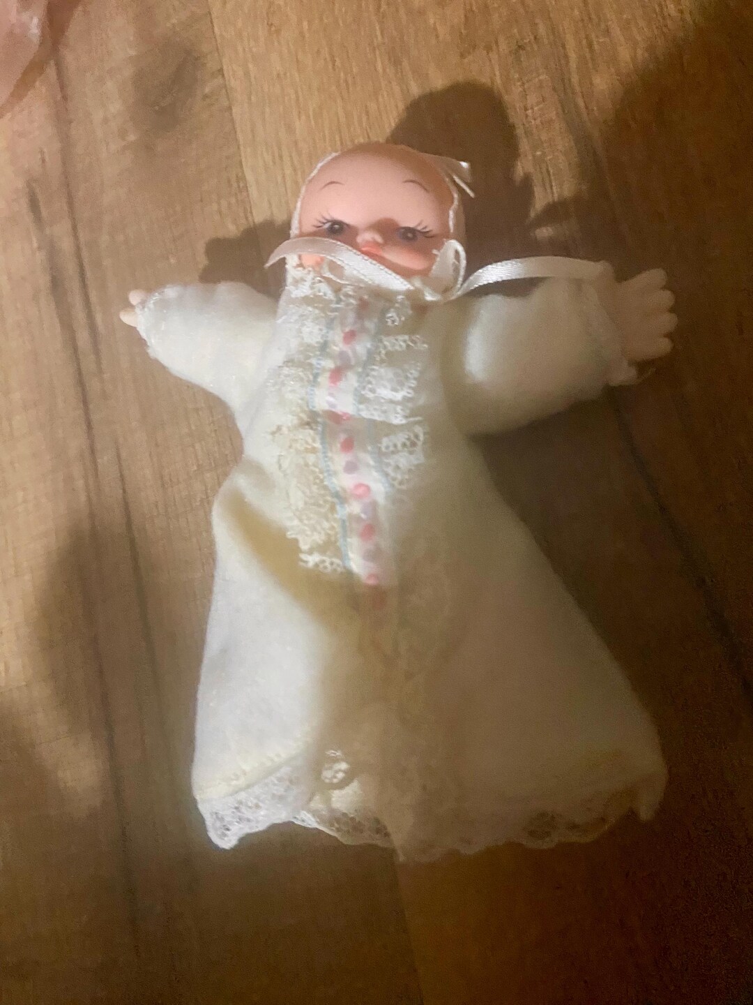 Small Mini Miniature Plastic Doll Baby Girl Night Gown Baby in Pjs ...