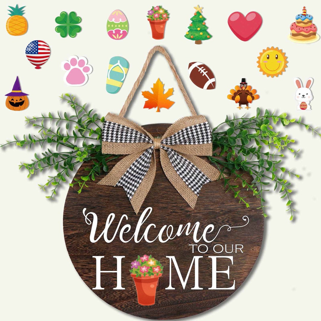 Front Door Welcome Home Decoration - Mothers Day Gift Idea Sign ...