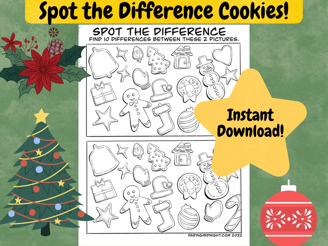 Spot the Difference Cookies - Etsy