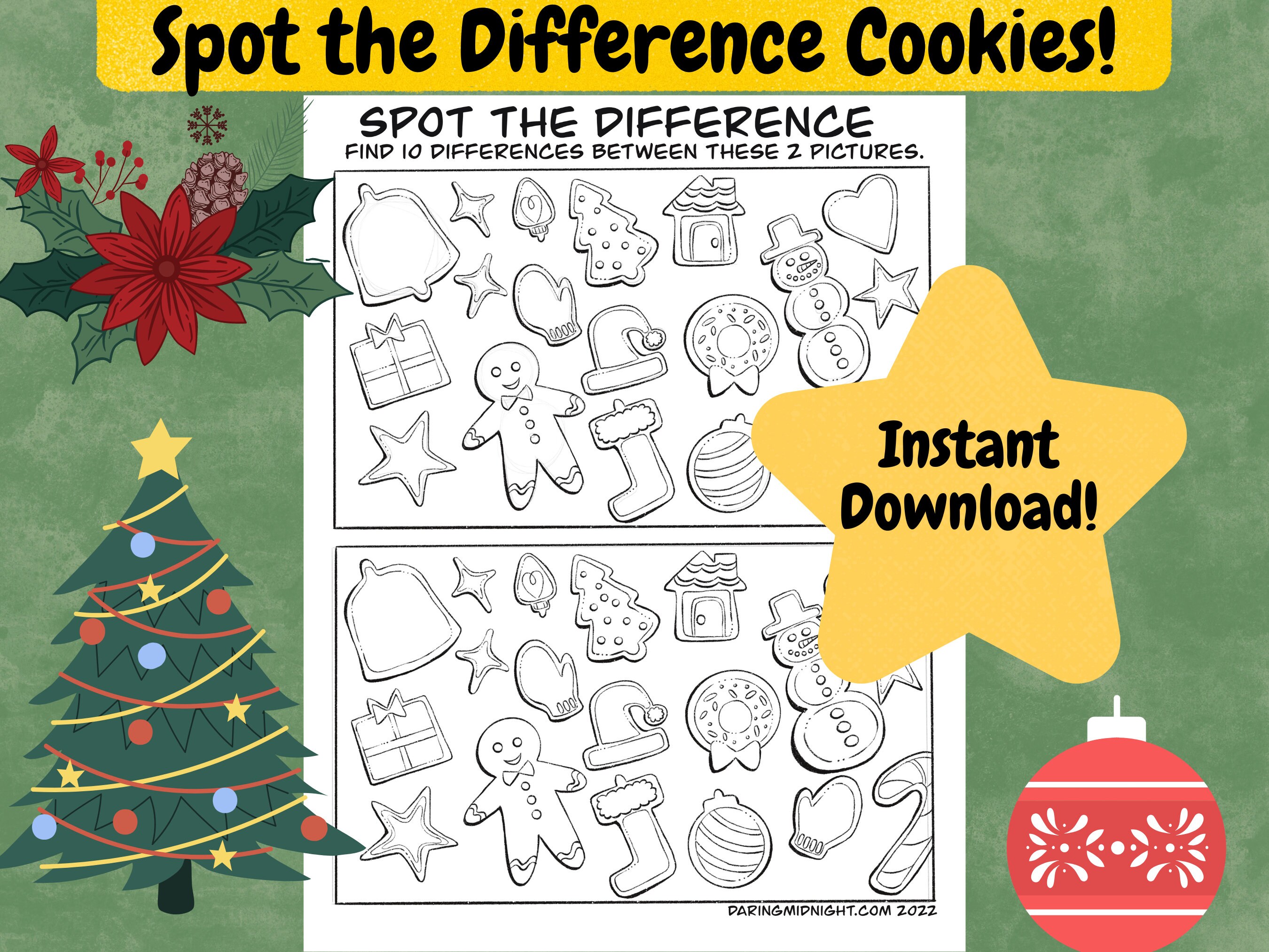 Spot the Difference Cookies - Etsy