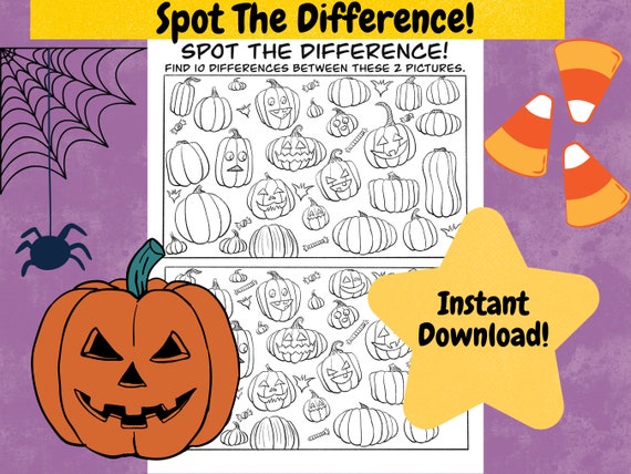 Spot the Difference Pumpkins - Etsy