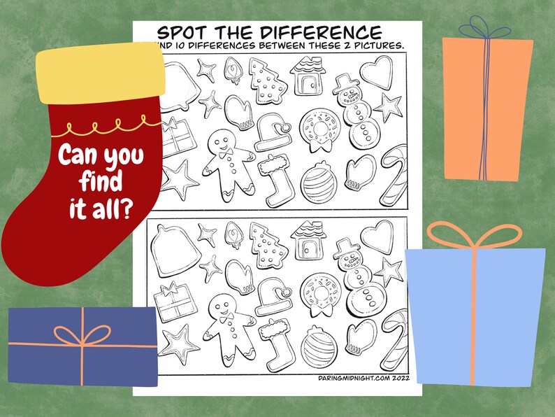 Spot the Difference Cookies - Etsy