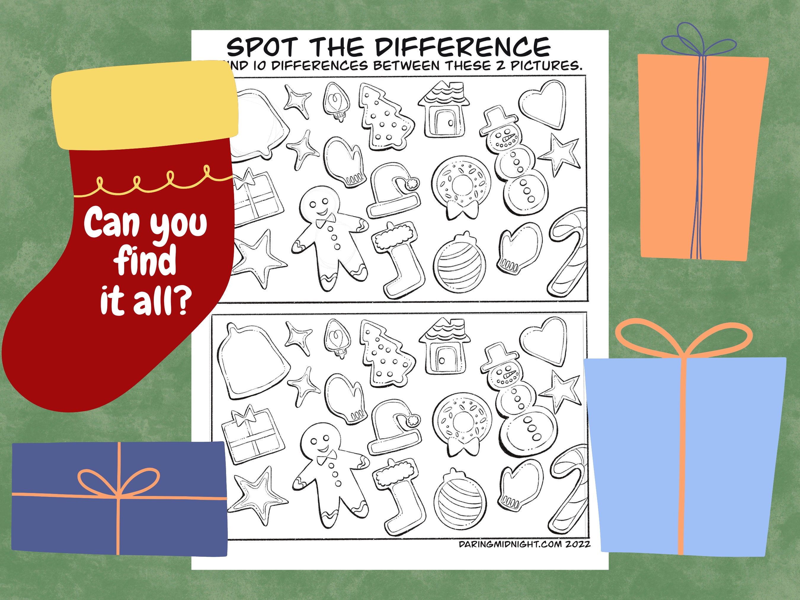 Spot the Difference Cookies - Etsy