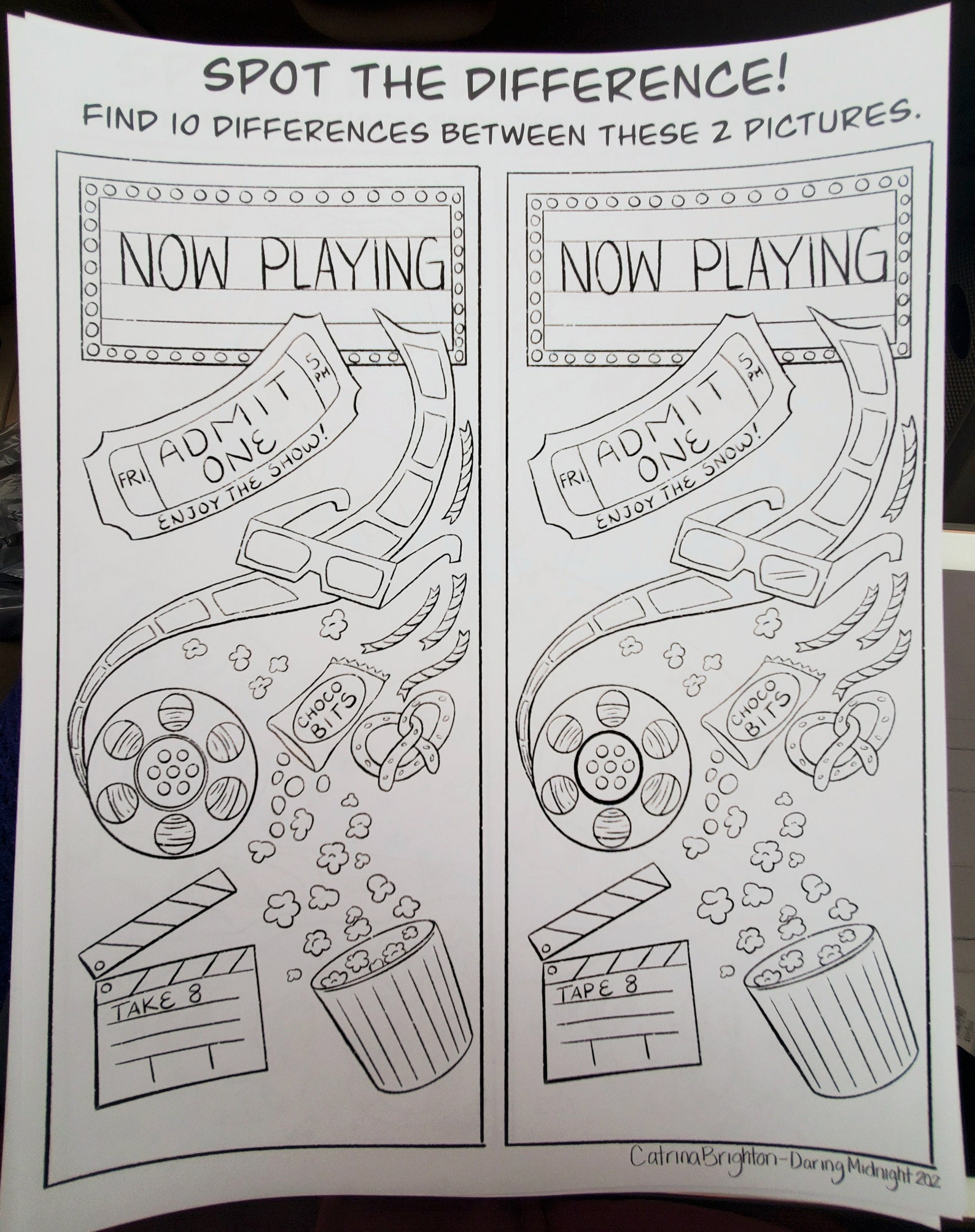 Spot the Difference Movies Time - Etsy