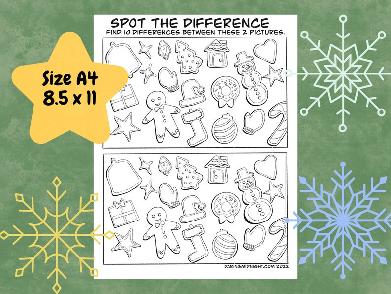 Spot the Difference Cookies - Etsy