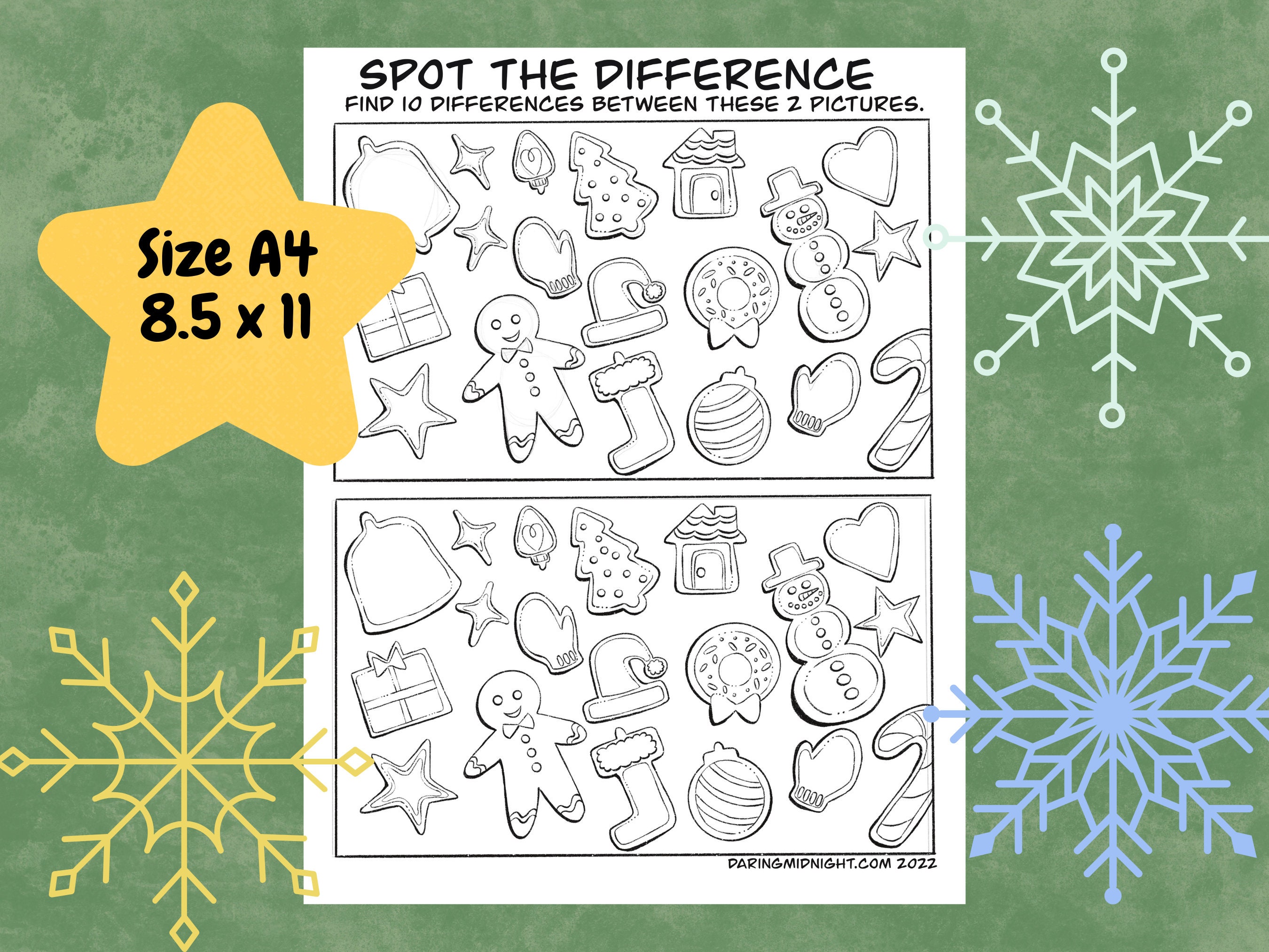 Spot the Difference Cookies - Etsy