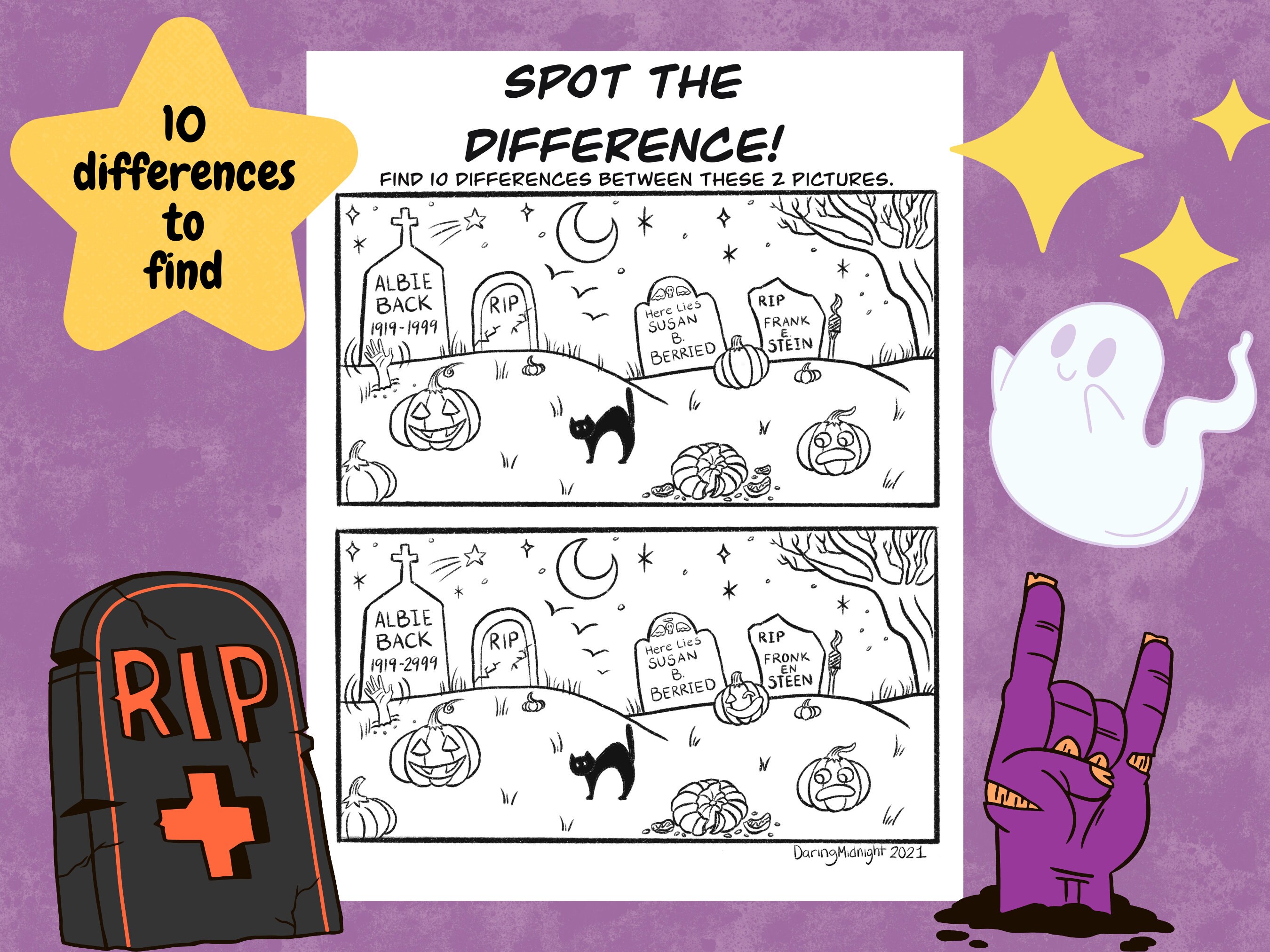 Spooky Activity Sheet Bundle - Etsy