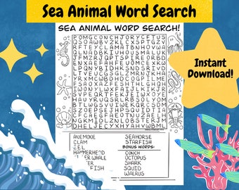 Dinosaur Printable Word Search Animal Word Puzzle Party Game - Etsy