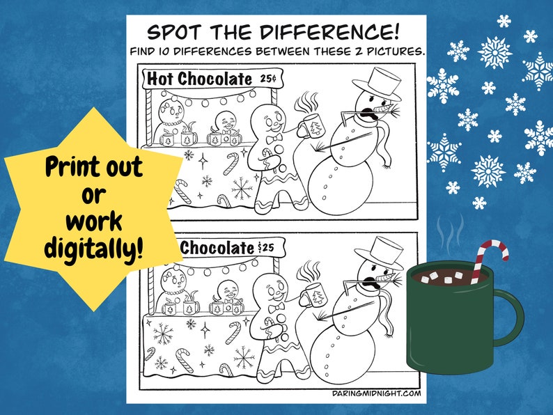 Spot the Difference Hot Chocolate - Etsy
