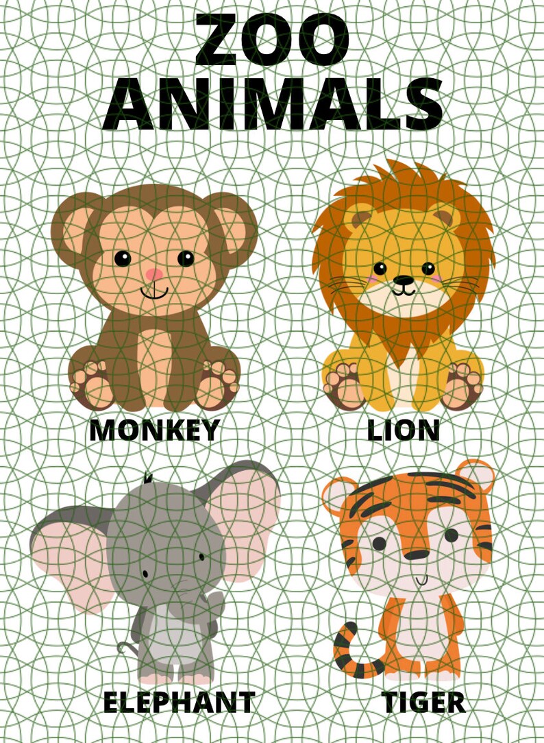 Learning Binder Pages 8x11 Colors, Shapes, Farm Animals. Zoo Animals - Etsy