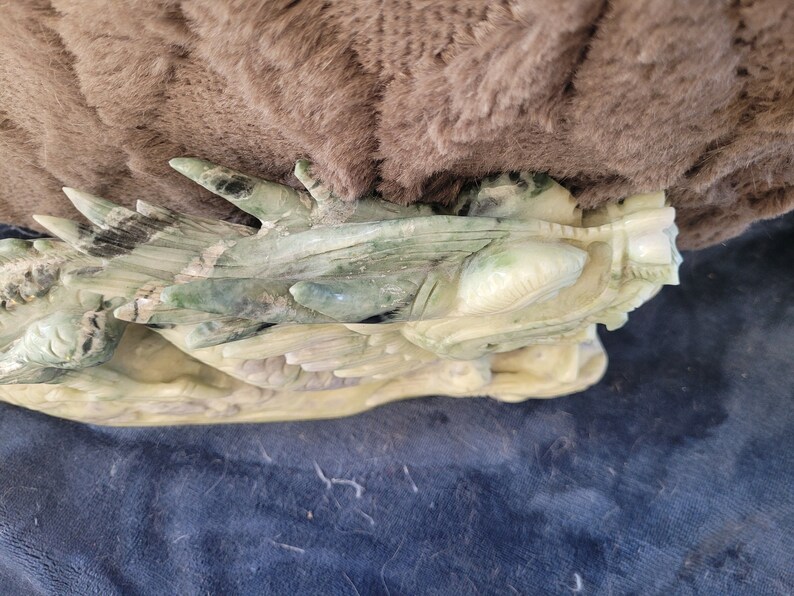 Vintage Jade Dragon Sculpture - Etsy