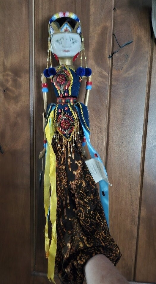 Shinta a Wayang Golek wooden Puppet From Bali, Indonesia - Etsy