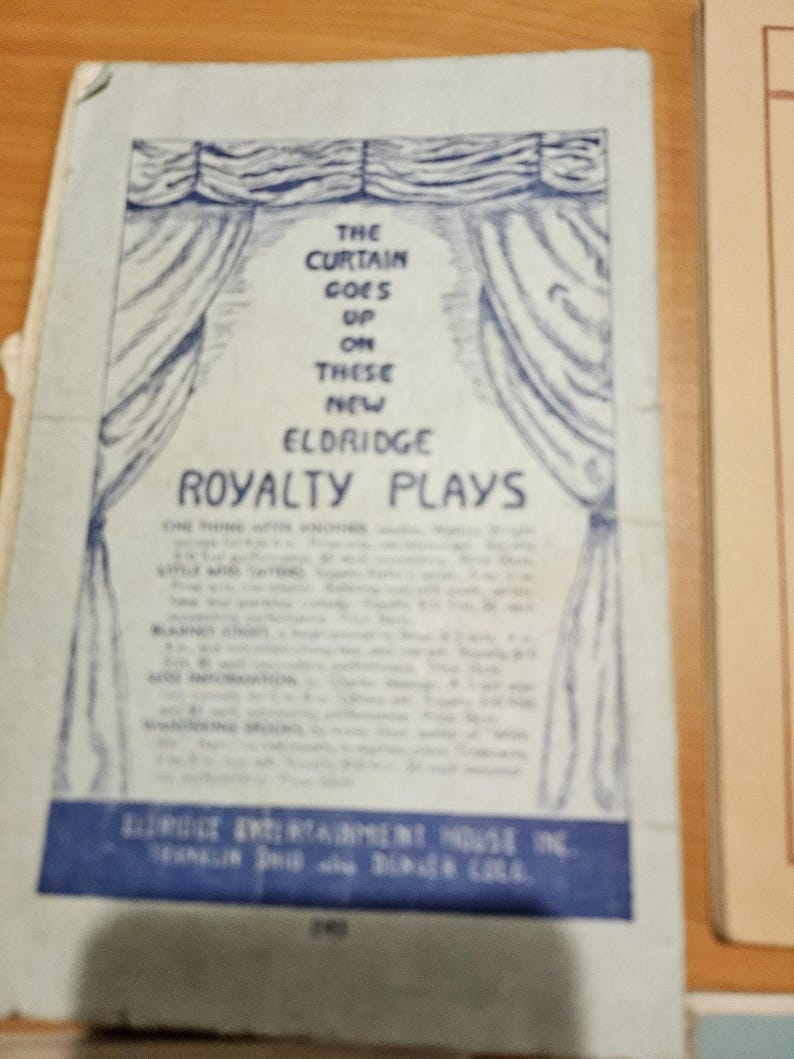 Set of 4 Stage Play Acting Script Books Circa 1930's - Etsy