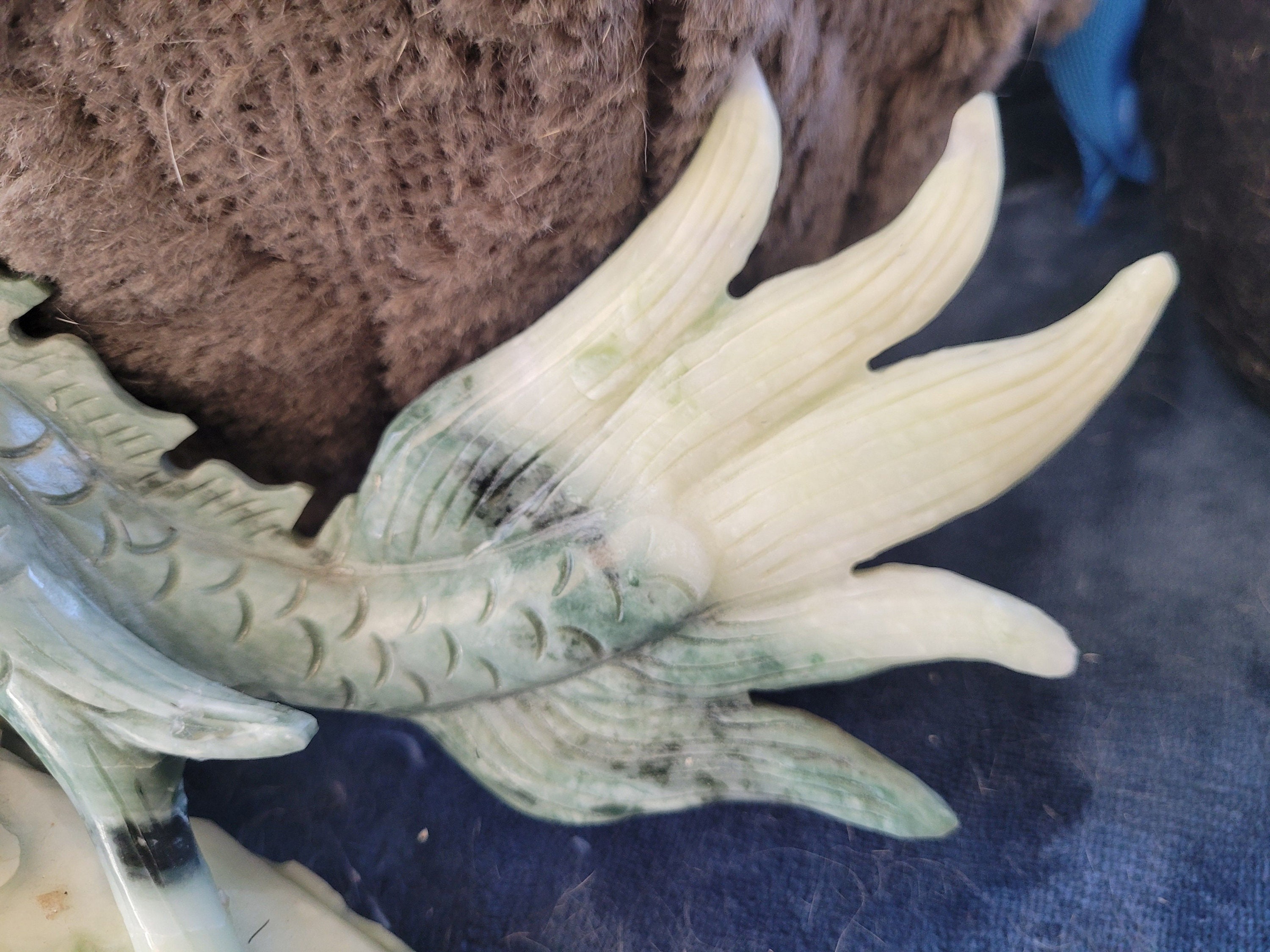 Vintage Jade Dragon Sculpture - Etsy