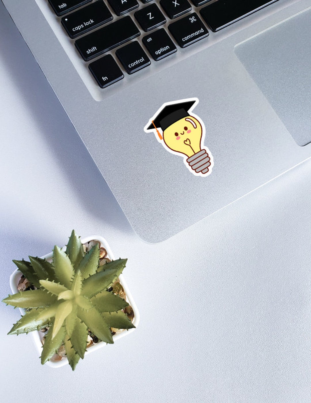 Kawaii Light Bulb Graduation Sticker, Electrical Engineer, Electrical ...