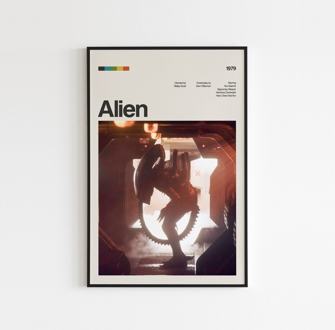 Alien Movie Poster, Modern Movie Poster Print, Alien Poster Wall Decor ...