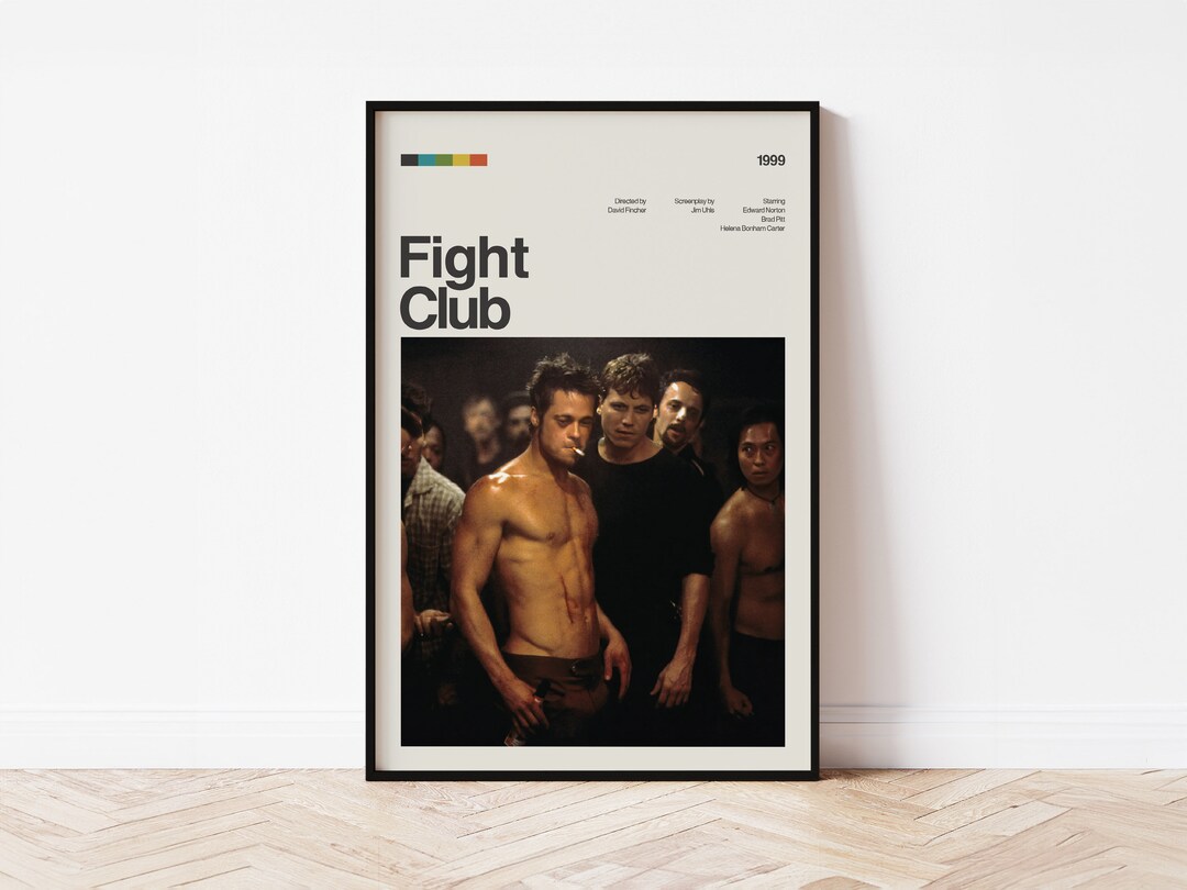 Fight Club Movie Poster, Modern Movie Poster Print, Fight Club Poster ...