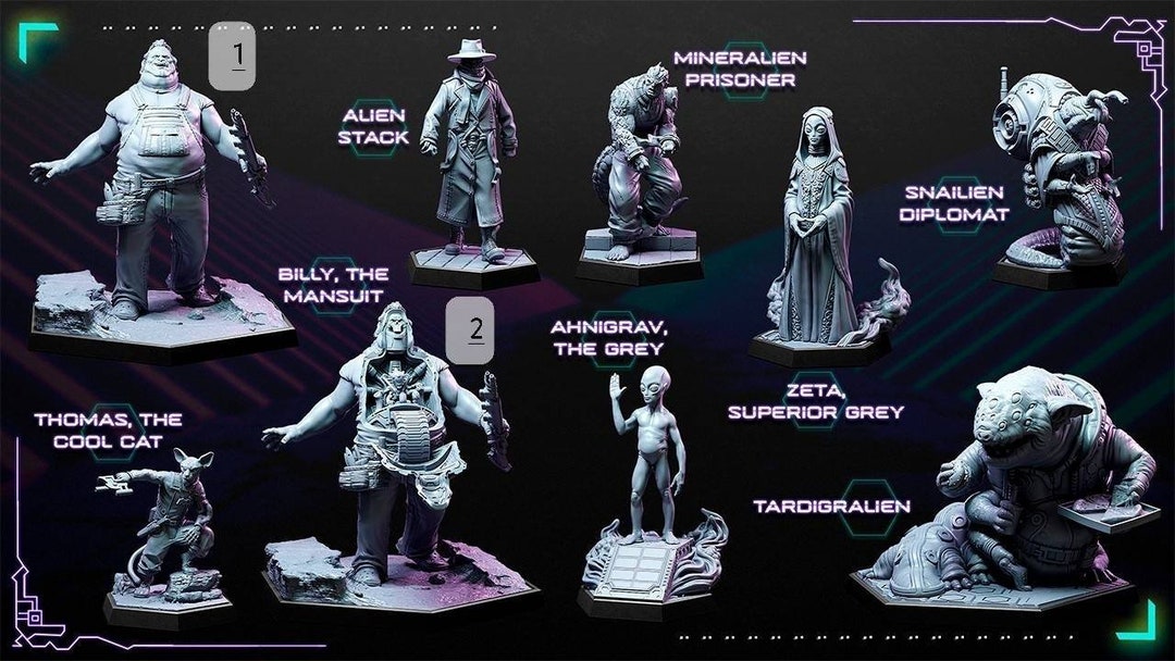 Sci-fi Resin War Gaming Figures for Painting - Etsy