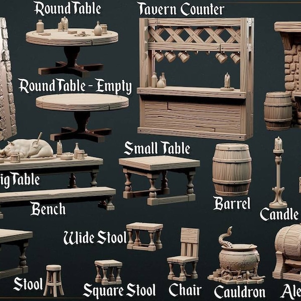 Dnd Tavern Furniture - Etsy