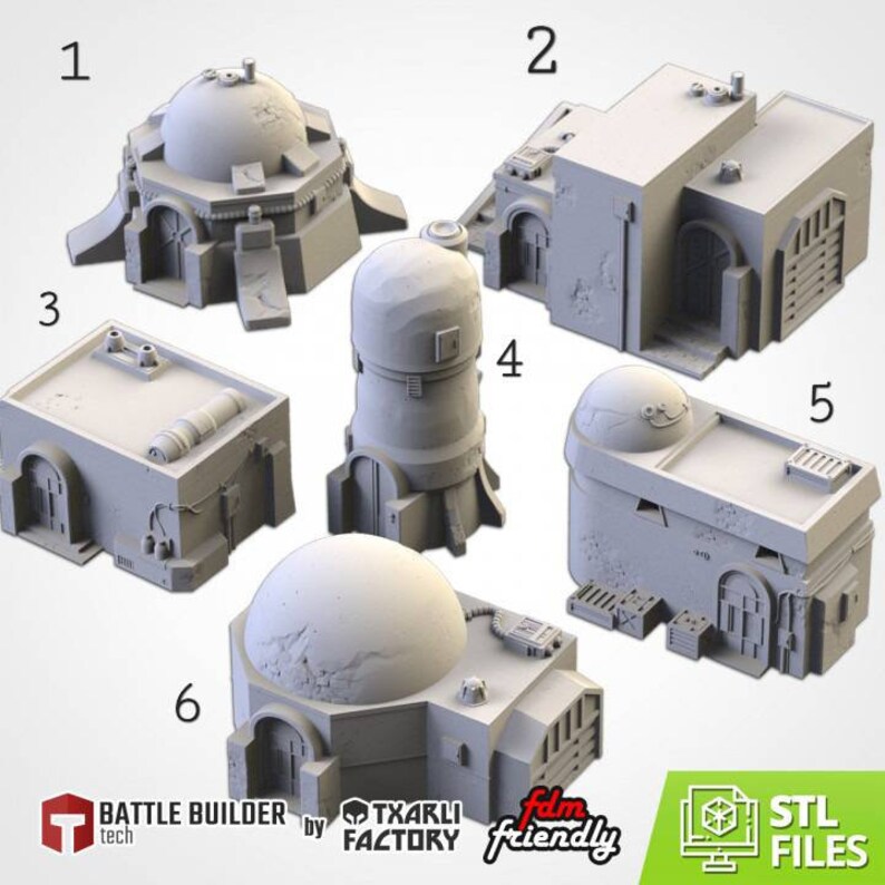 War Gaming Battle Tech Dessert Buildings by Txarli Factory. - Etsy