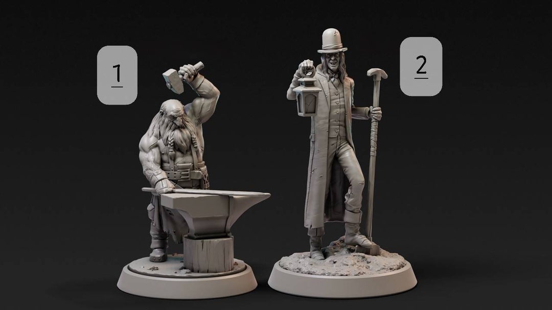 Resin Figures 75mm and 32mm for Painting - Etsy UK