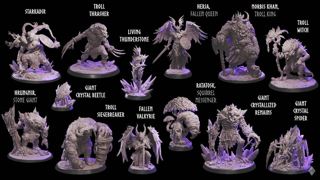 War Gaming Fantasy Dwarf Monster Figures for Painting - Etsy