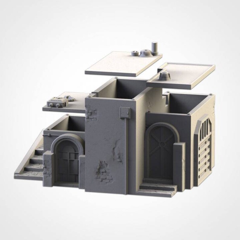 War Gaming Battle Tech Dessert Buildings by Txarli Factory. - Etsy