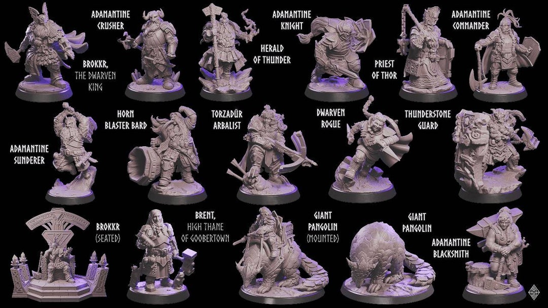 Dwarf Clans for War Gaming and Painting in 32mm and 75mm - Etsy