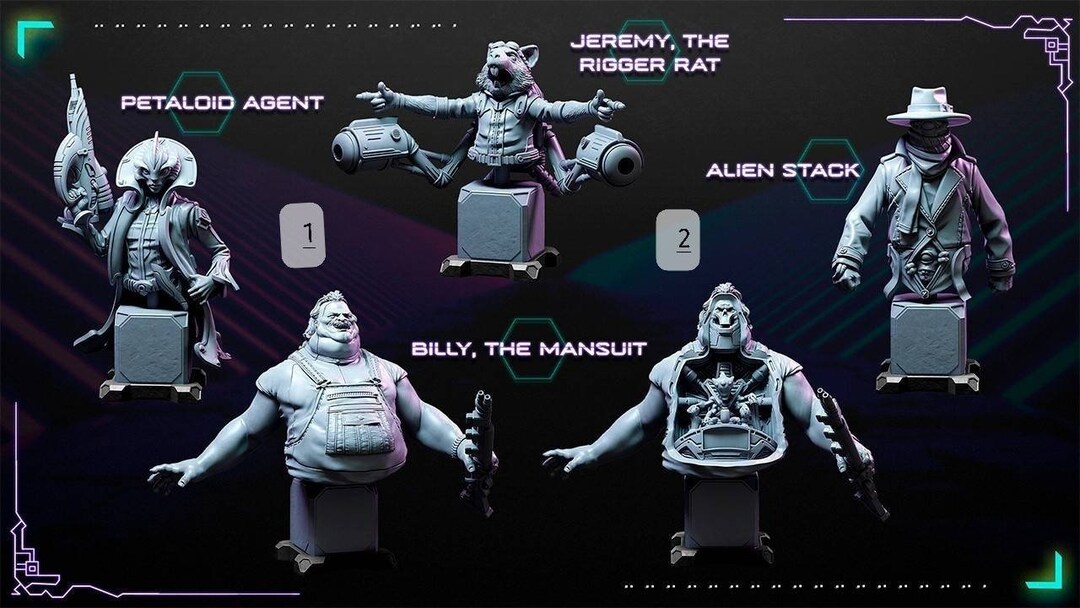 Sci-fi Busts War Gaming Resin Figures - Etsy