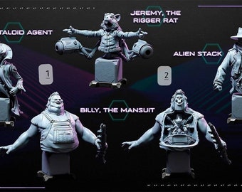 Sci-fi Resin War Gaming Tavern Figures for Painting - Etsy